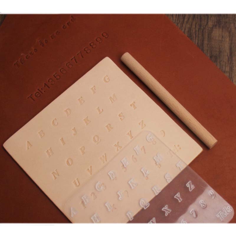 Handmade leather DIY leather letter printing digit... – Grandado