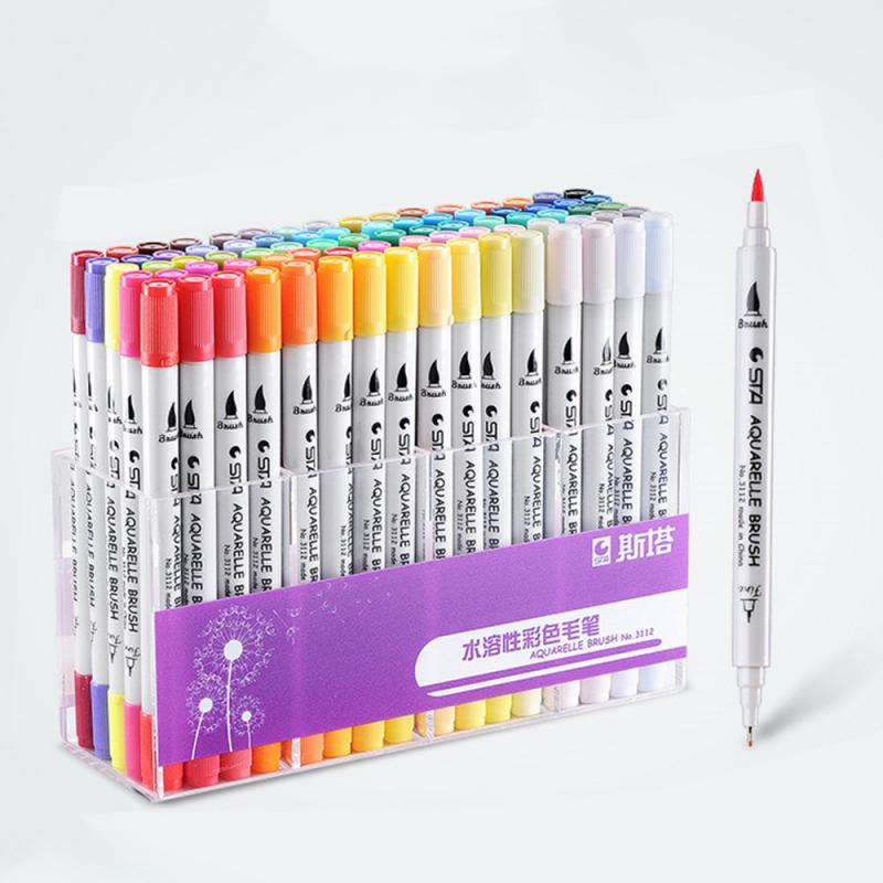 STA 24 colors a set Aquarelle Coloring Brush Pen 0... – Vicedeal