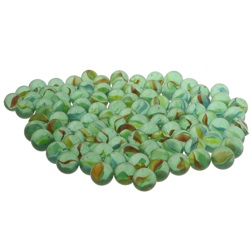 100 PCS 16mm Green Petal Glass Marbles Solitaire T... – Grandado