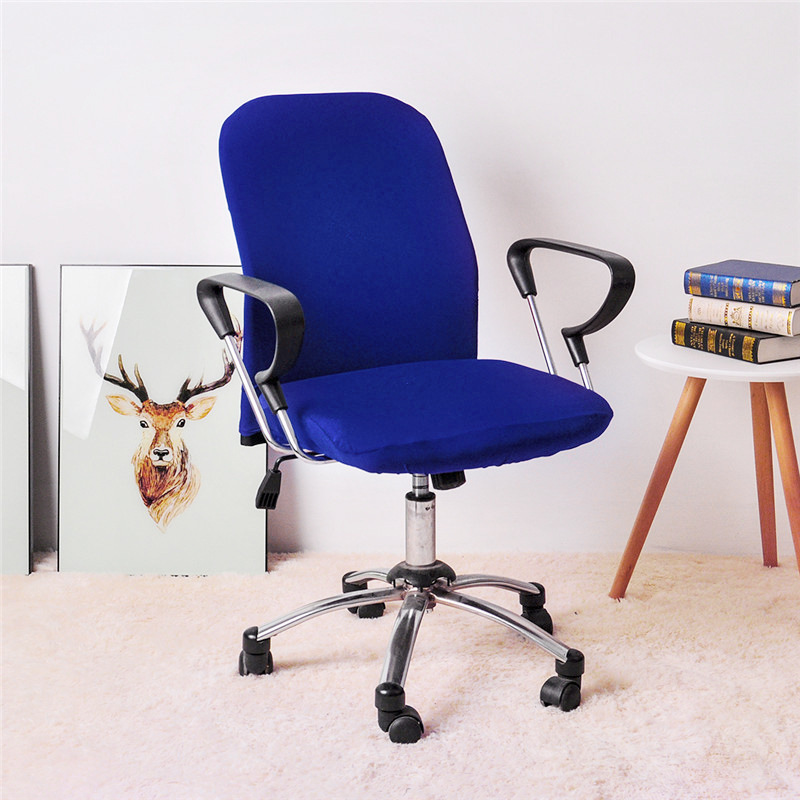 Office Chair Cover with Back Solid Computer Back C... – Grandado