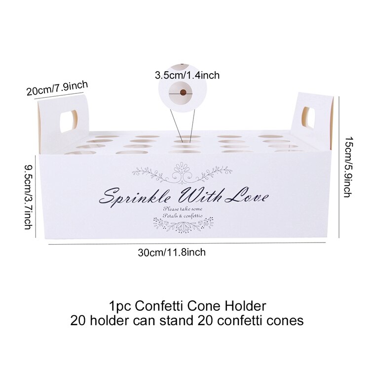 Wedding Confetti Cones Flower Wedding Decorative T... – Grandado