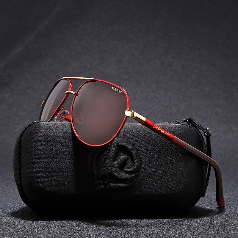 KDEAM 63mm Pilot Men Sunglasses Polarized Outdoor ... – Grandado