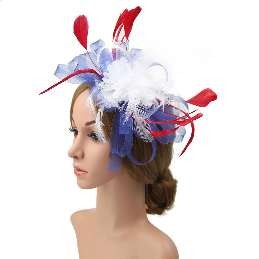 Wedding accessories flower headdress tri-colored f... – Grandado