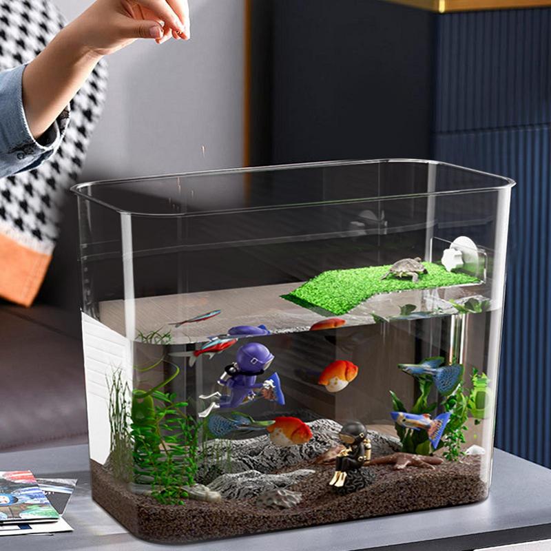 Betta Fish Tank Clear Desk Fish Tank Turtle Tank S... – Grandado