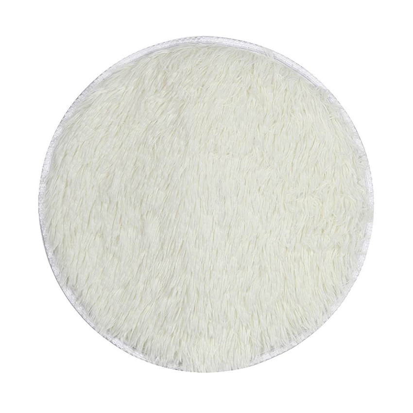 Round Soft Artificial Wool Rug Warm Hairy Pad Deco... – Grandado