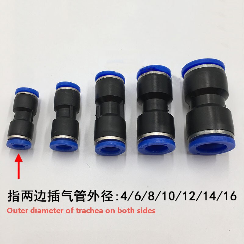 1Pc PU4/6/8/10/12/16Mm Pneumatische Connector Pijp... – Grandado