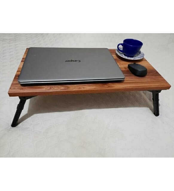 Walnut Laptop Coffee Table Working Breakfast Table – Grandado