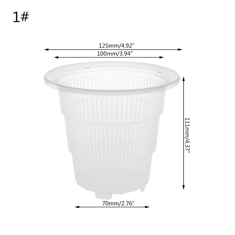 Mesh Pot Plastic Clear Orchid Flower Container Pla... – Grandado