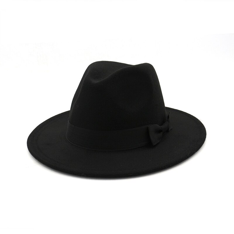 Vintage platte rand jazz vilt fedora hoeden met St... – Grandado