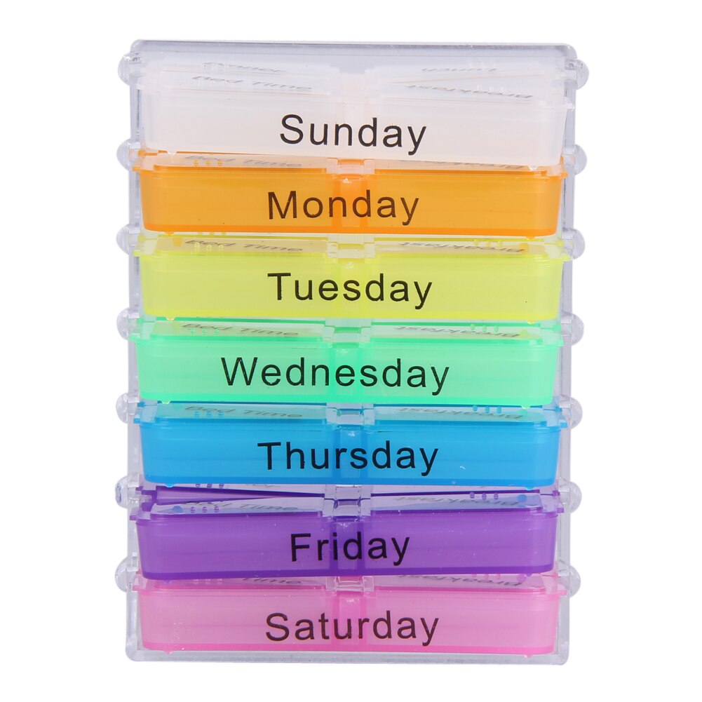 28/4 Grids 7 Days Weekly Pill Case Medicine Tablet... – Grandado