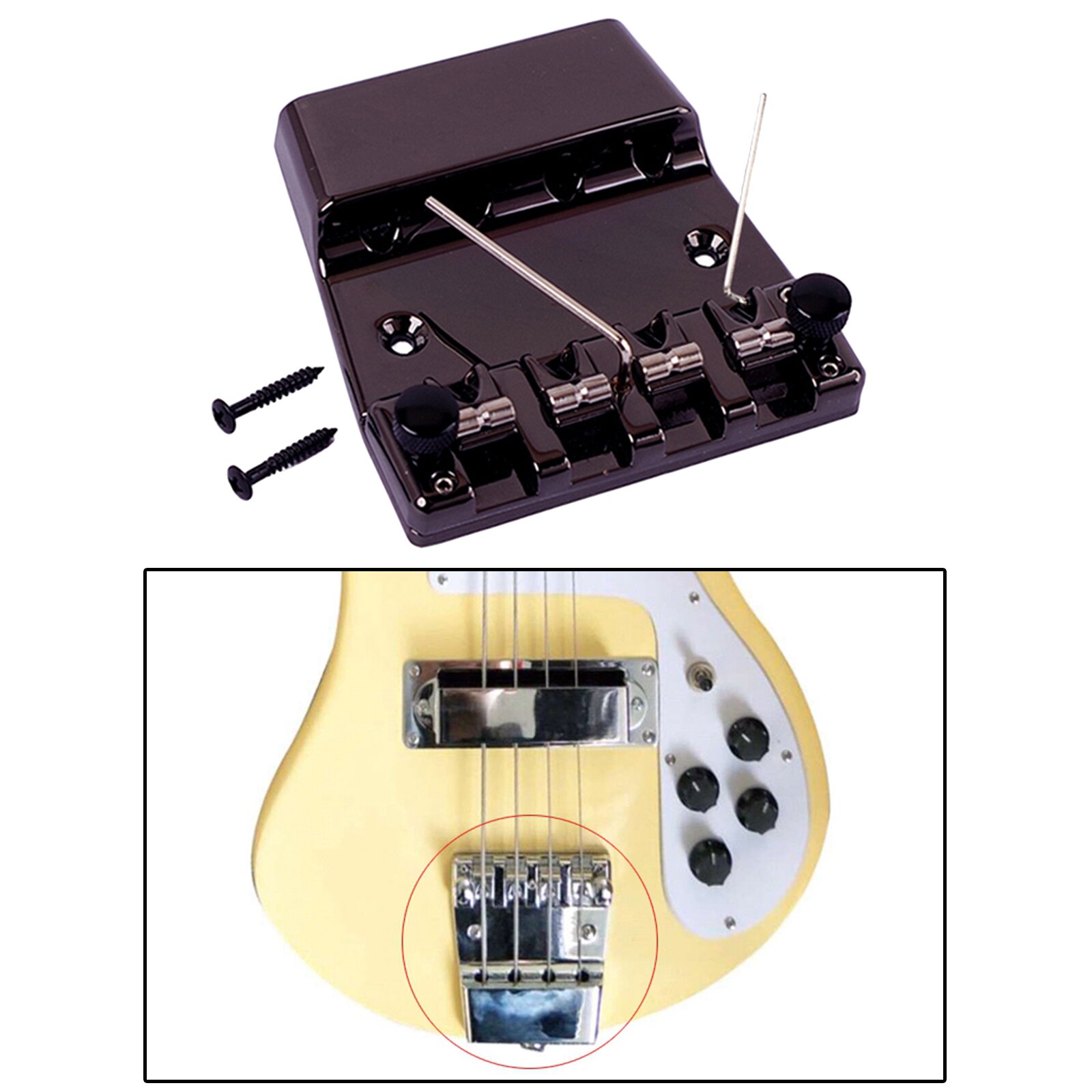 4-string Guitar Bridge, Durable Guitar Bridge Repl... – Grandado