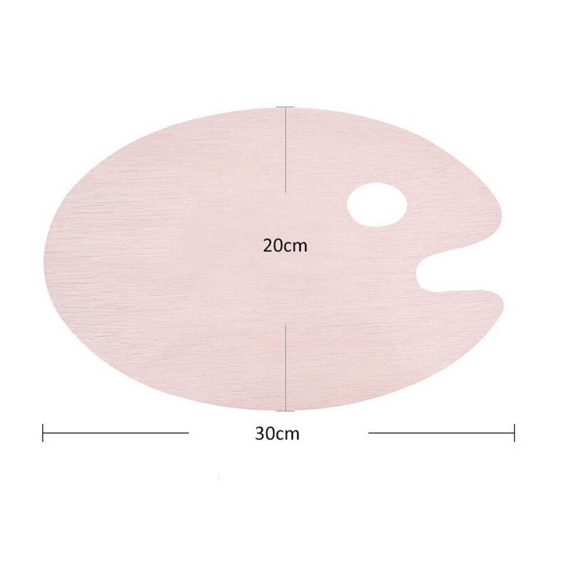 3Pcs Wooden Paint Palette Wood Palette Oval Shaped... – Grandado