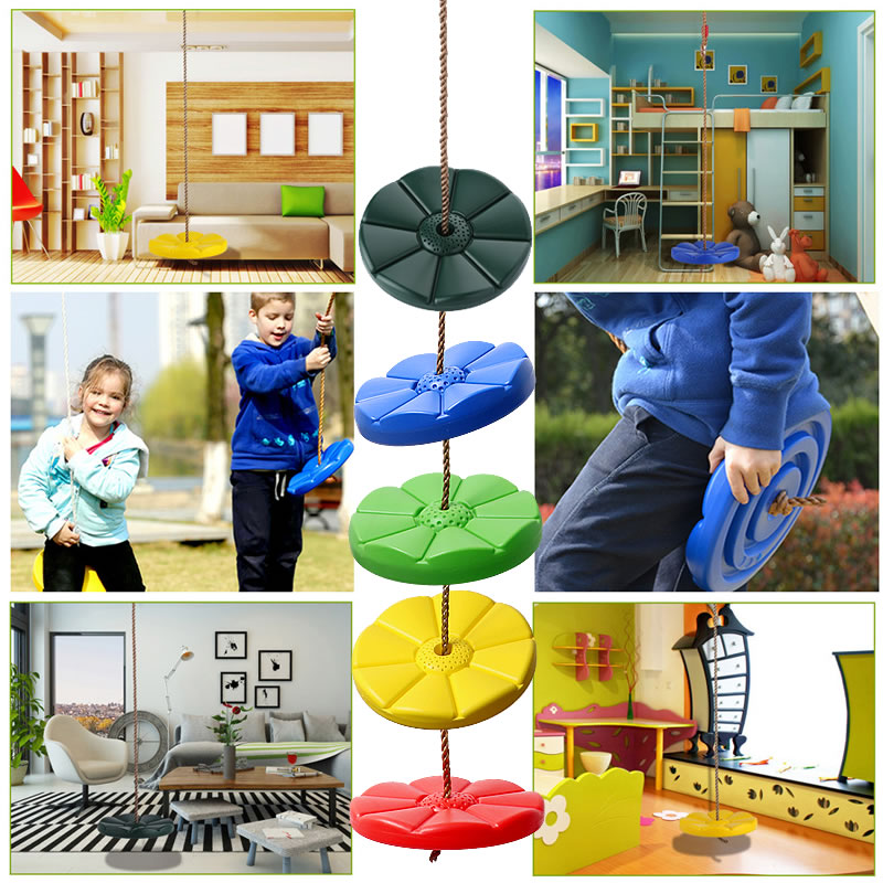 Outdoor Children Swing Disc Toy Seat Round Rope Sw... – Vicedeal