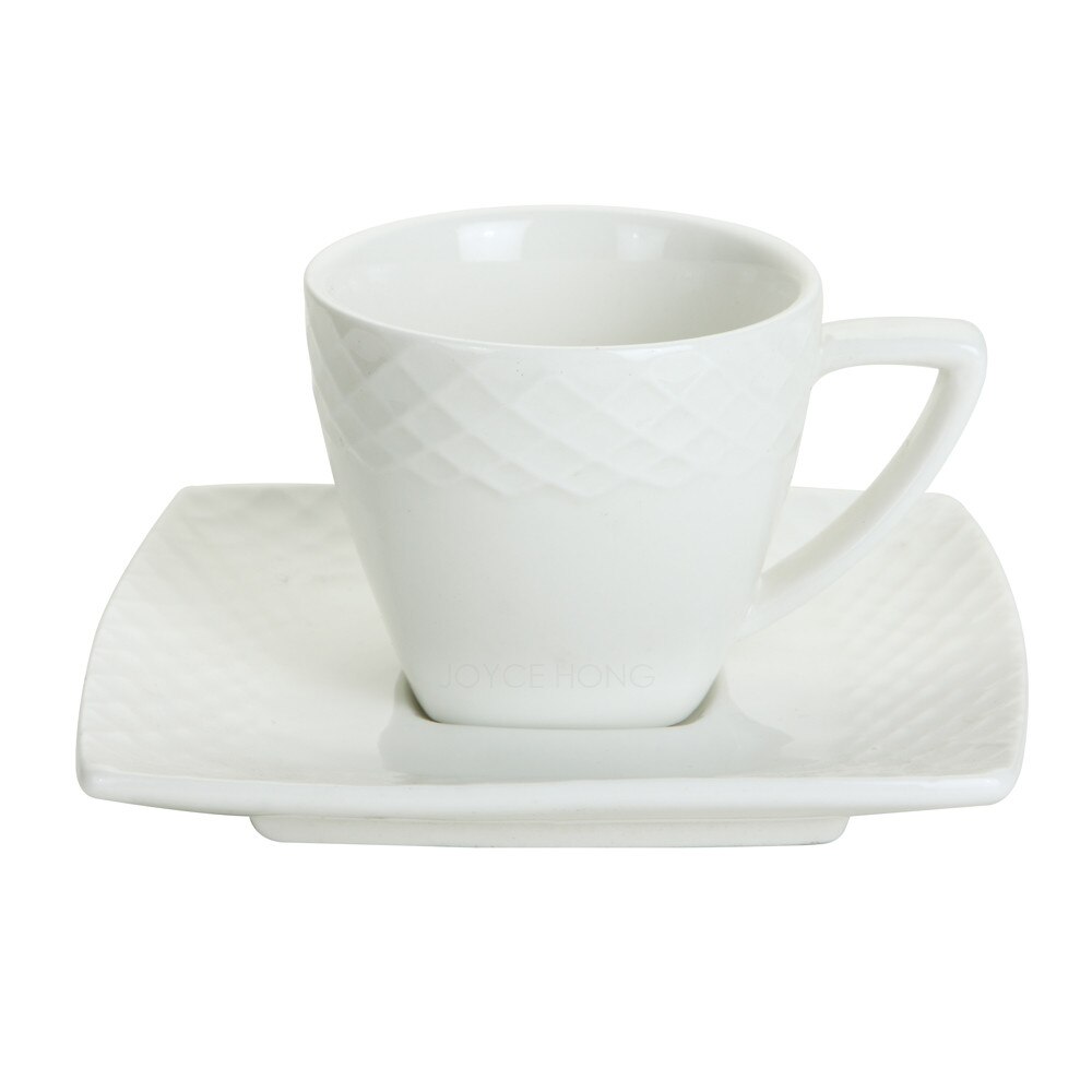 Embossing Teacups Coffee Cups Set Ceramic Espresso... – Grandado
