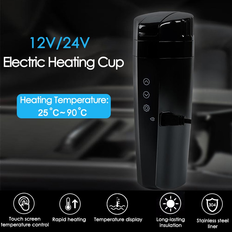 Car Heating Cup Car Heated Mug 304 Stainless Steel... – Grandado