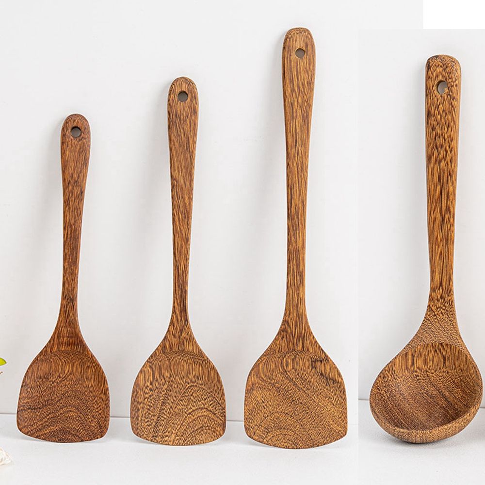 Teak Natuurlijke Hout Kookgerei Lepel Vergiet Lepe... – Vicedeal