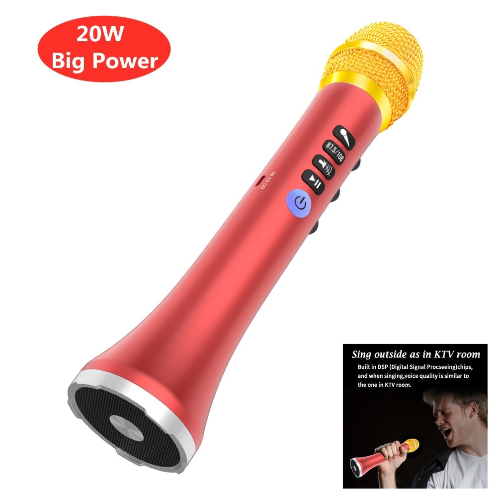 L -698 dsp 9w/15w/20w bluetooth karaoke mikrofon h... – Vicedeal