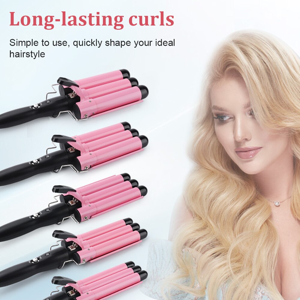 Hair Curler Iron Ceramic Triple Barrel Air Curler ... – Vicedeal