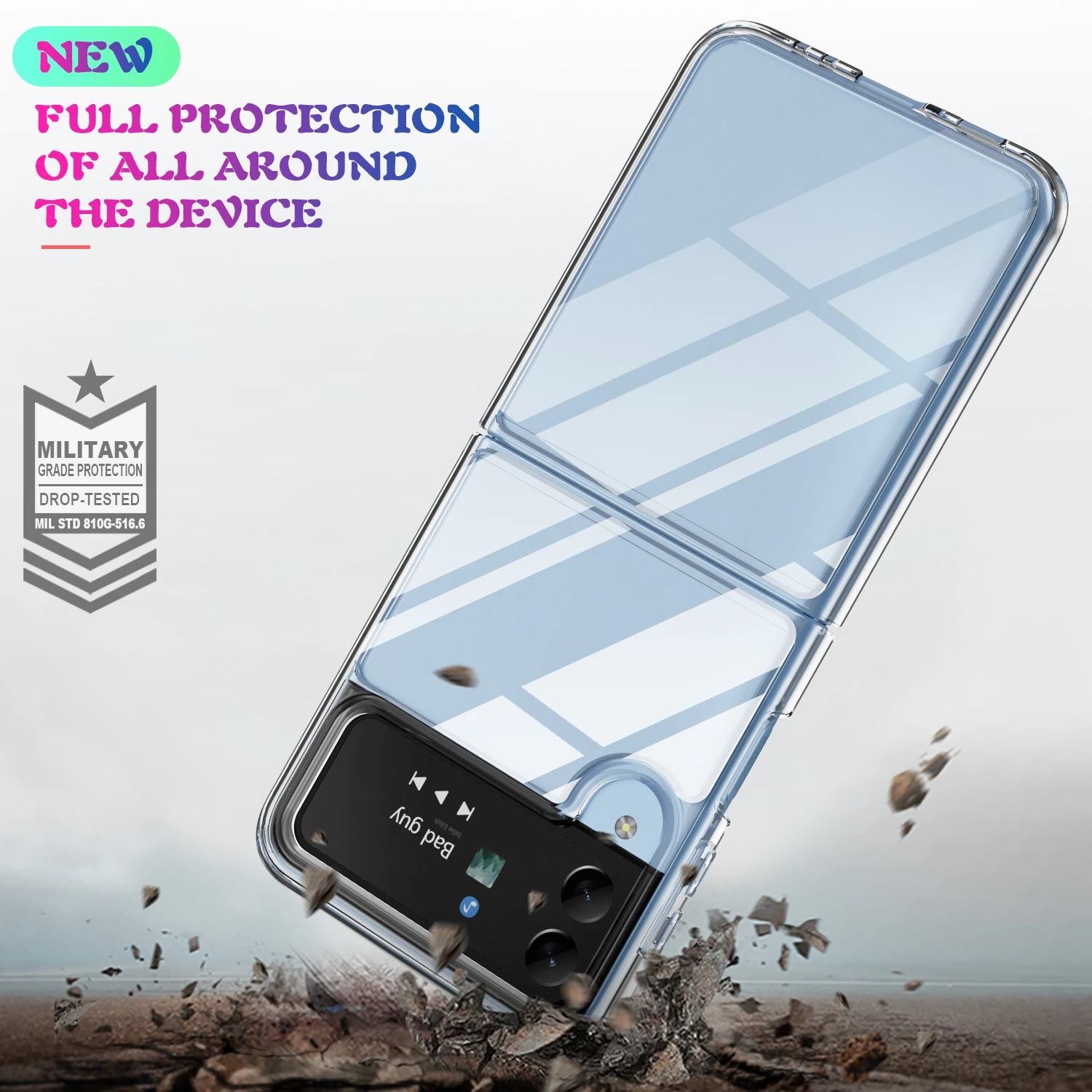 Clear Ultra Thin PC Case for Samsung Galaxy Z Flip... – Grandado