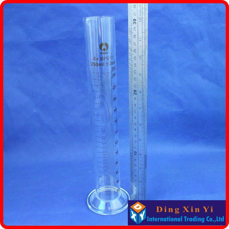250ml glass graduated cylinder, measuring cylinder... – Grandado 250ml glass graduated cylinder, measuring cylinder... – Grandado