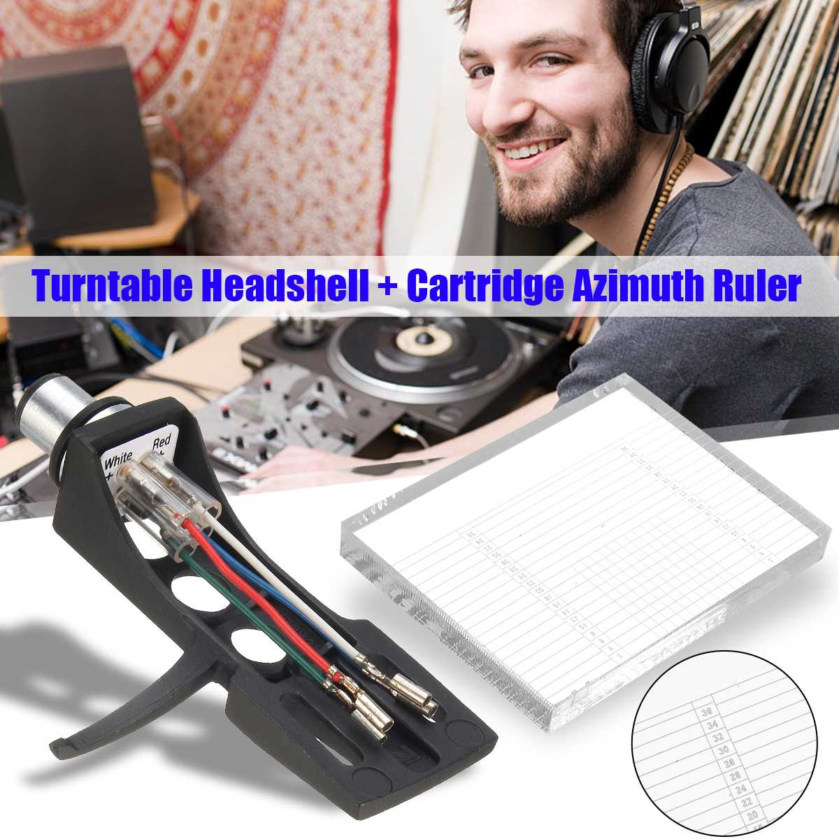 Vervanging Draaitafel Headshell + Cartridge Azimut... – Vicedeal