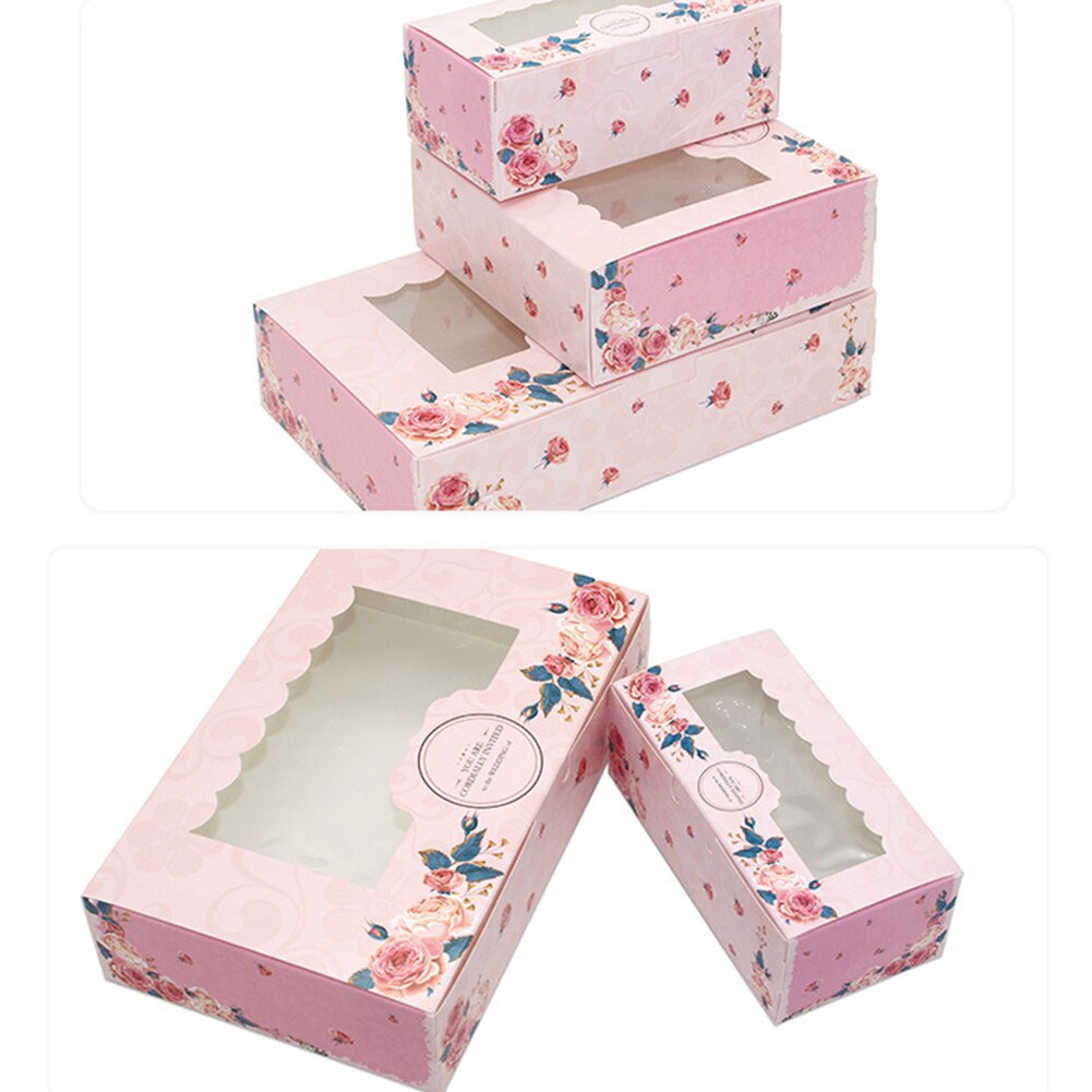 10 Pcs Box Party Foldable With Window Candy Rose C... – Grandado