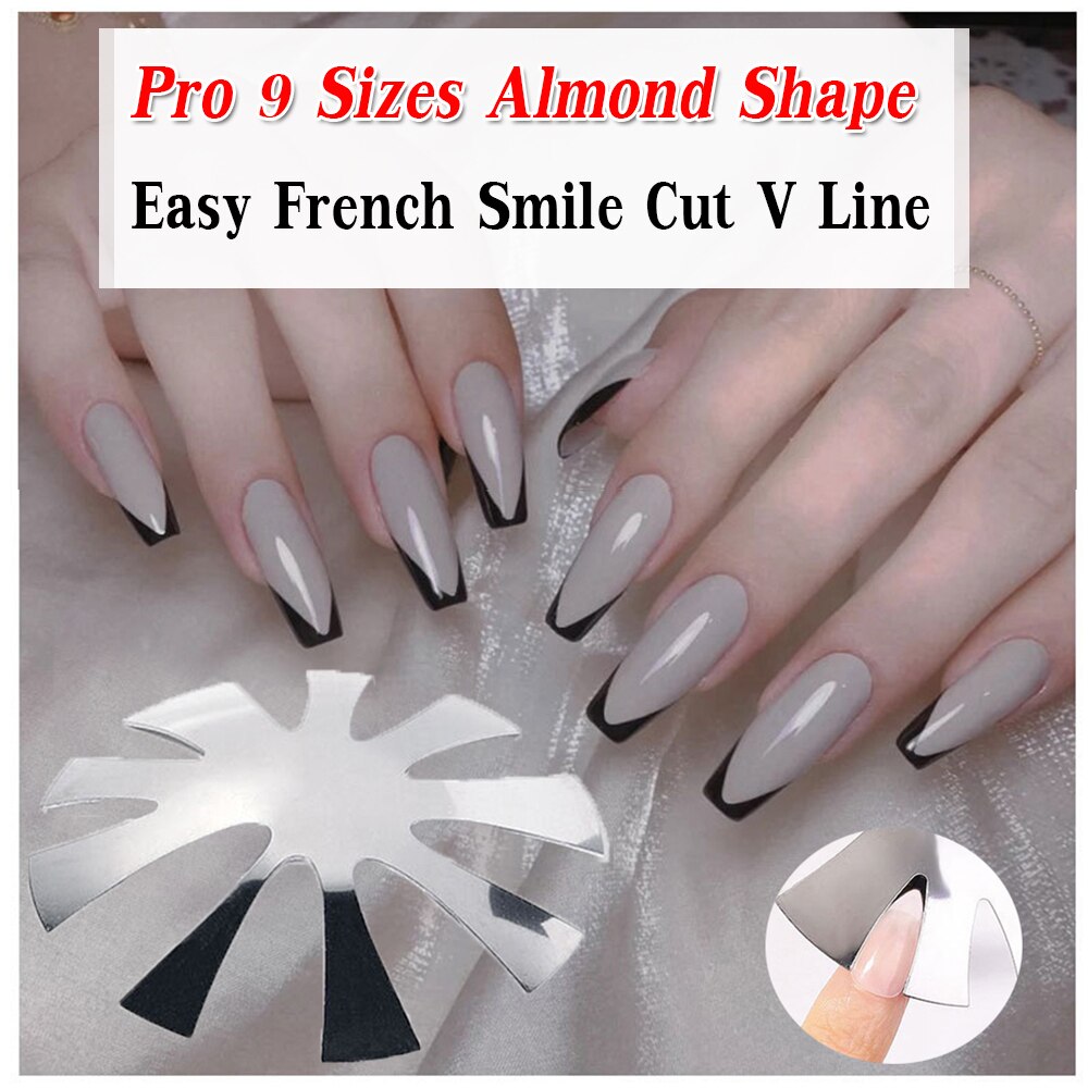 Pro 9 Size Almond shape Easy French Smile Cut V Li... – Vicedeal