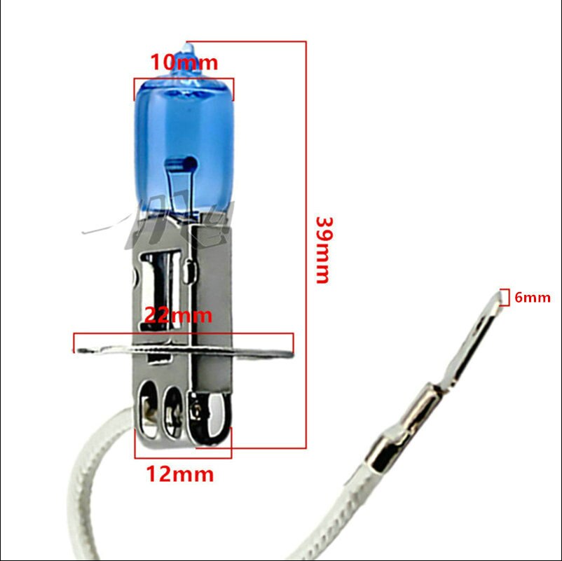 H3 100W 12V Halogen Bulb Super Xenon White Fog Lig... – Grandado