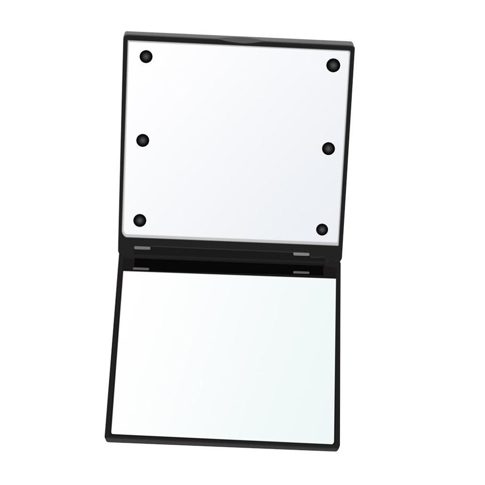 Travel Cosmetic Mirror Dual Sided Illuminated Fold... – Vicedeal
