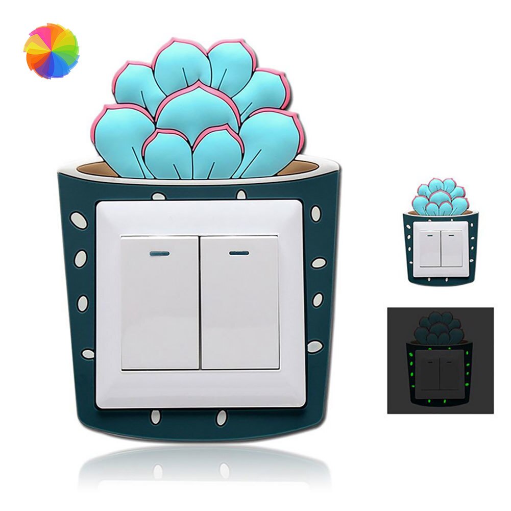 Leuke Cartoon 3D Cactus Fluorescerende Muur Silico... – Vicedeal