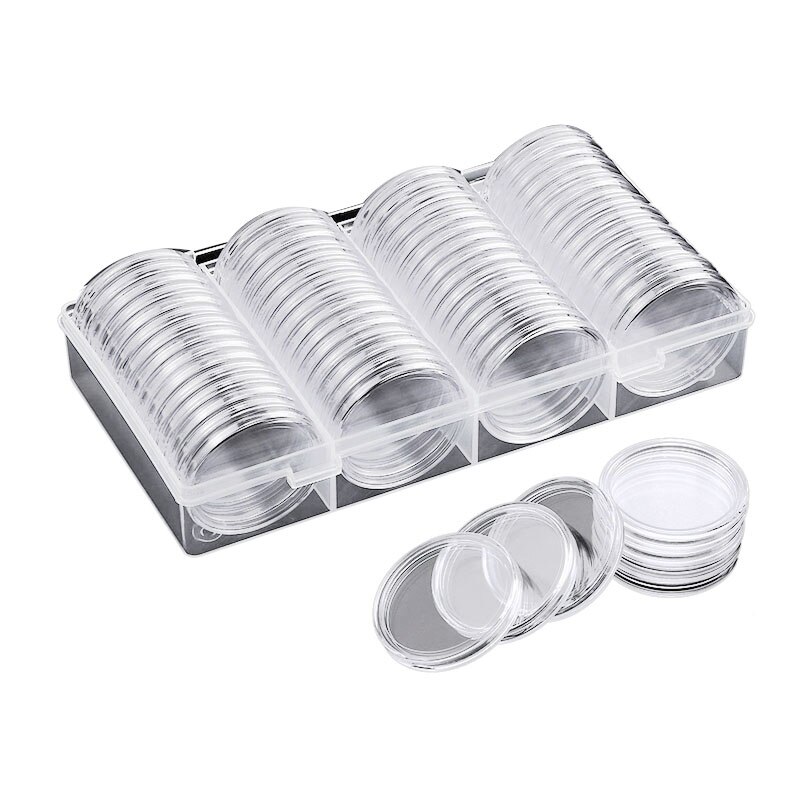 40 Mm Coin Capsules Muntenvakje Holder Opslag Cont... – Vicedeal