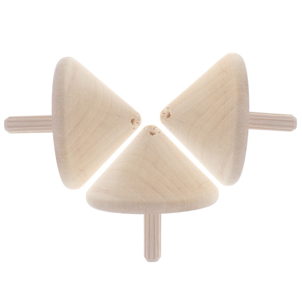 Set of 3 Classic Wooden Spinning Tops Peg-Top Chil... – Grandado