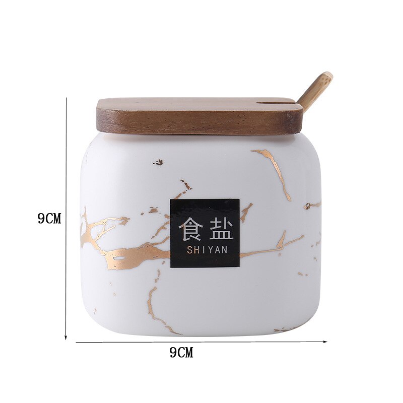 Spice Container Double Ceramic Seasoning Pot Condi... – Grandado