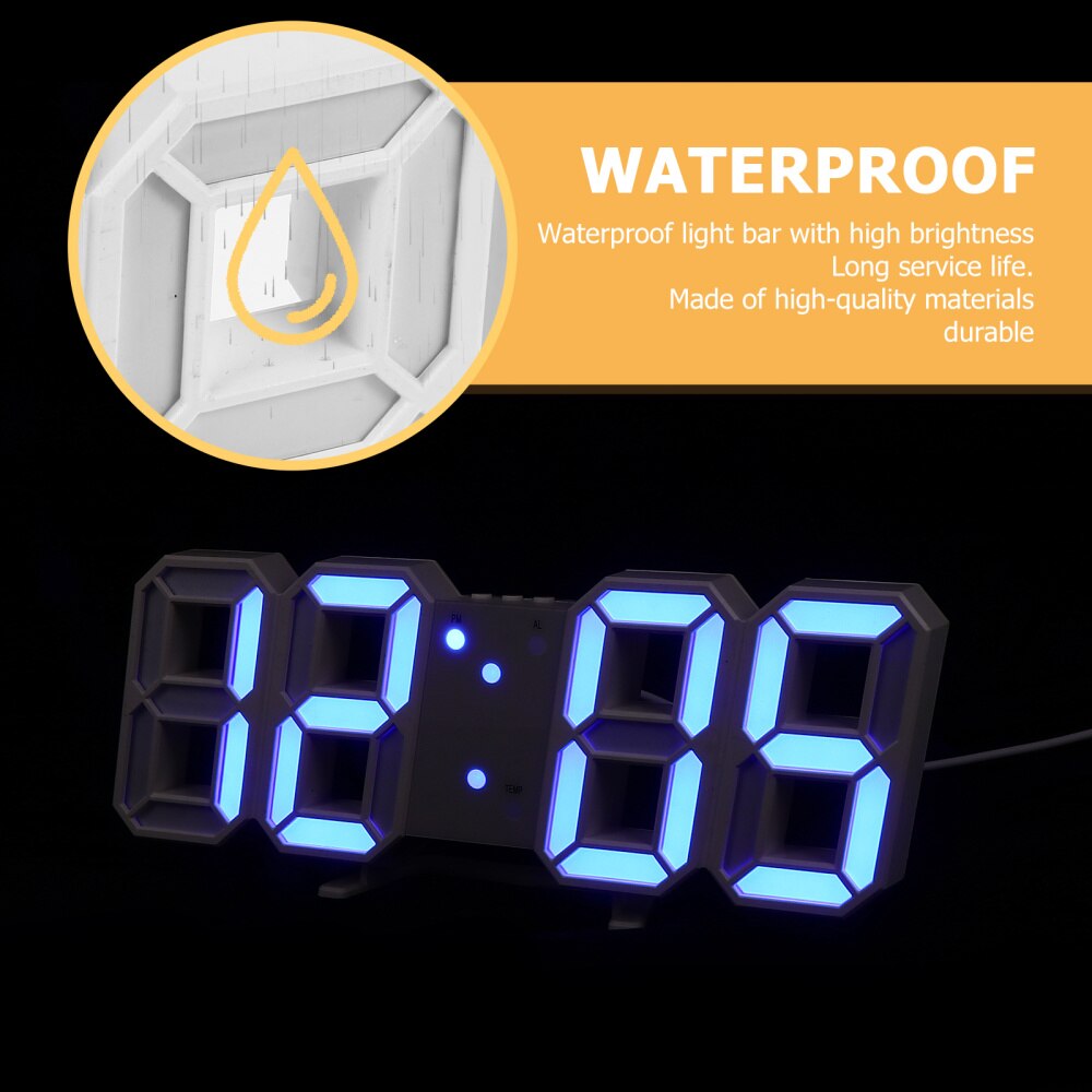 3D Digital Alarm Clock Temperature LED Number Time... – Grandado