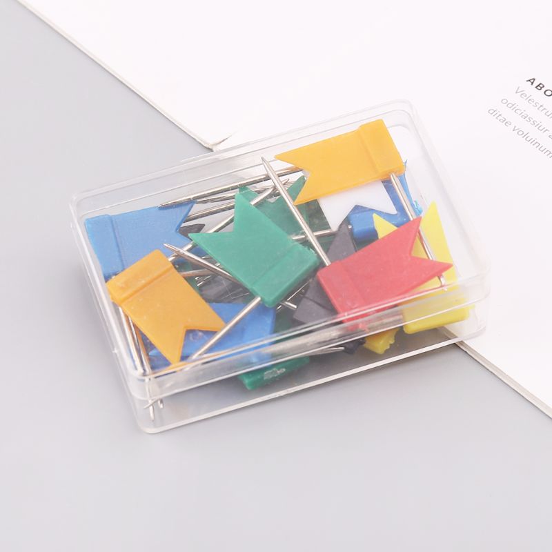 160Pcs Multi Color Flag shaped Push Drawing Pins N... – Grandado