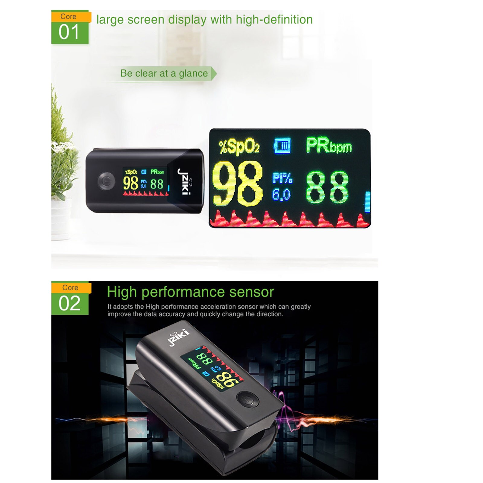 Oximeter Finger Clip Oximeter Finger Pulse Monitor... – Grandado