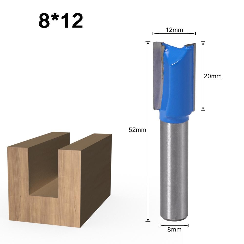 8mm Shank Straight Woodworking Router Bit Set Carp... – Grandado