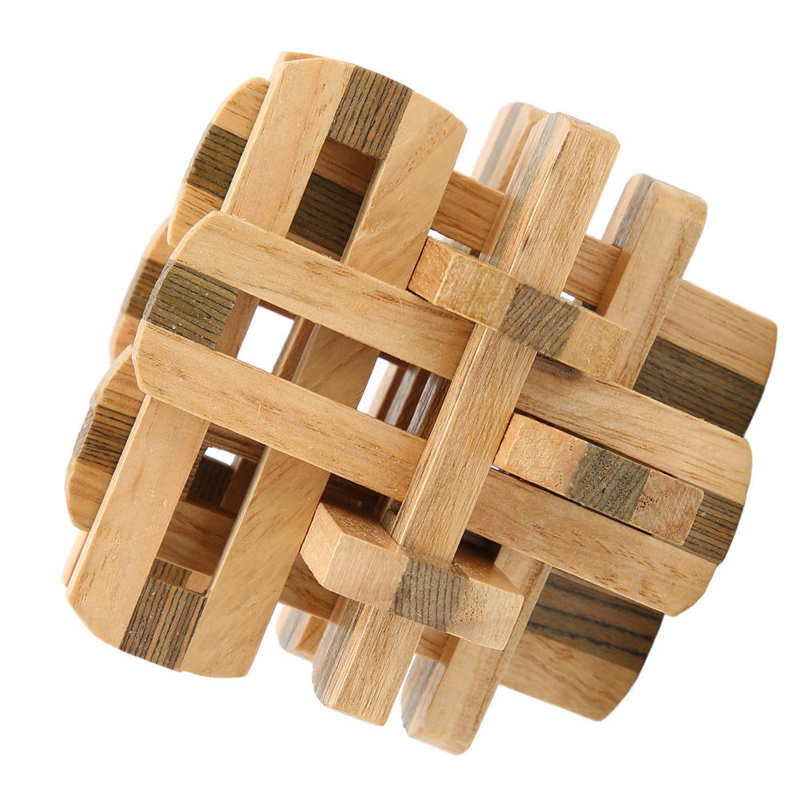 Wooden Unlock Interlock Toy Develop Brain Wooden I... – Grandado