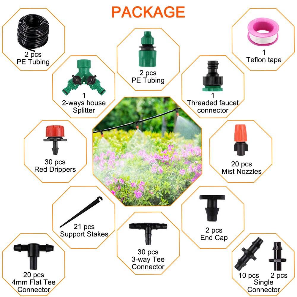 30m druppelirrigatie automatische tuinbewateringss... – Vicedeal