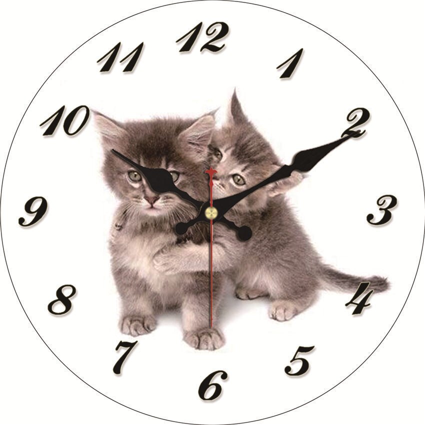 Reloj De pared Vintage con De gato para niños, Rel... – Grandado