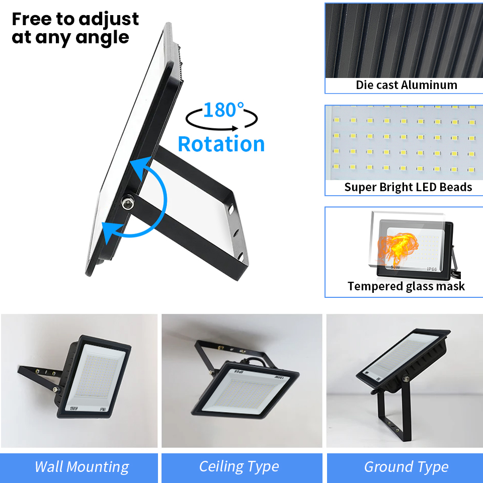 LED Spotlight High brightness 220V 10W 20W 30W 50W... – Grandado