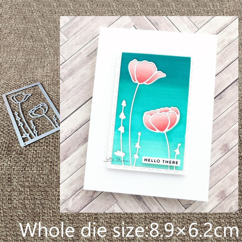 Craft Metal stencil mold Cutting Dies Poppy Frame ... – Grandado