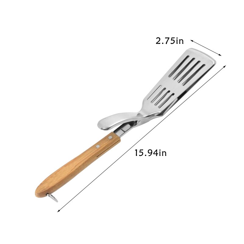 2 In 1 BBQ Tong Spatula Stainless Steel Spatula To... – Vicedeal
