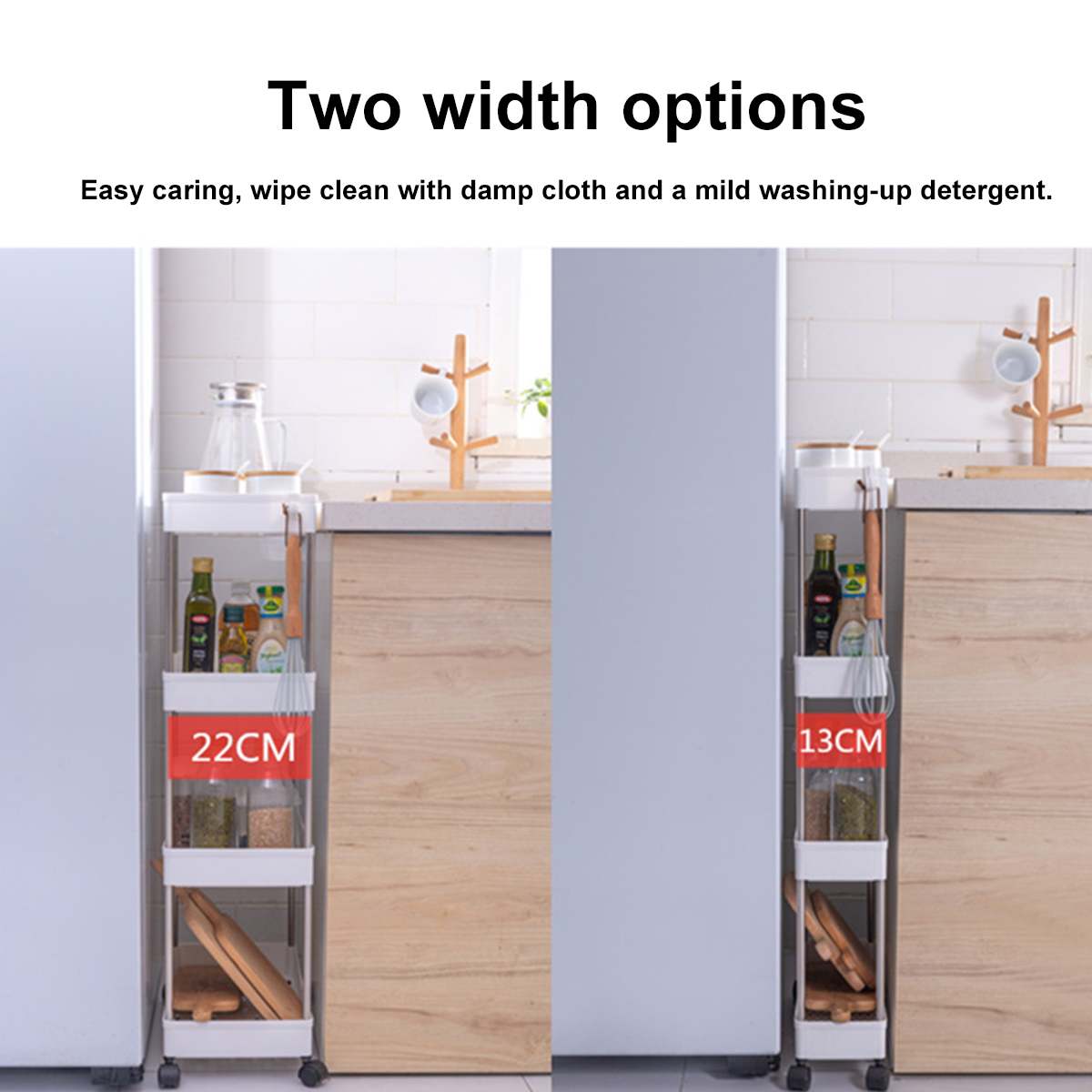 Kitchen Storage Rack Fridge Side Shelf Space Savin... – Grandado