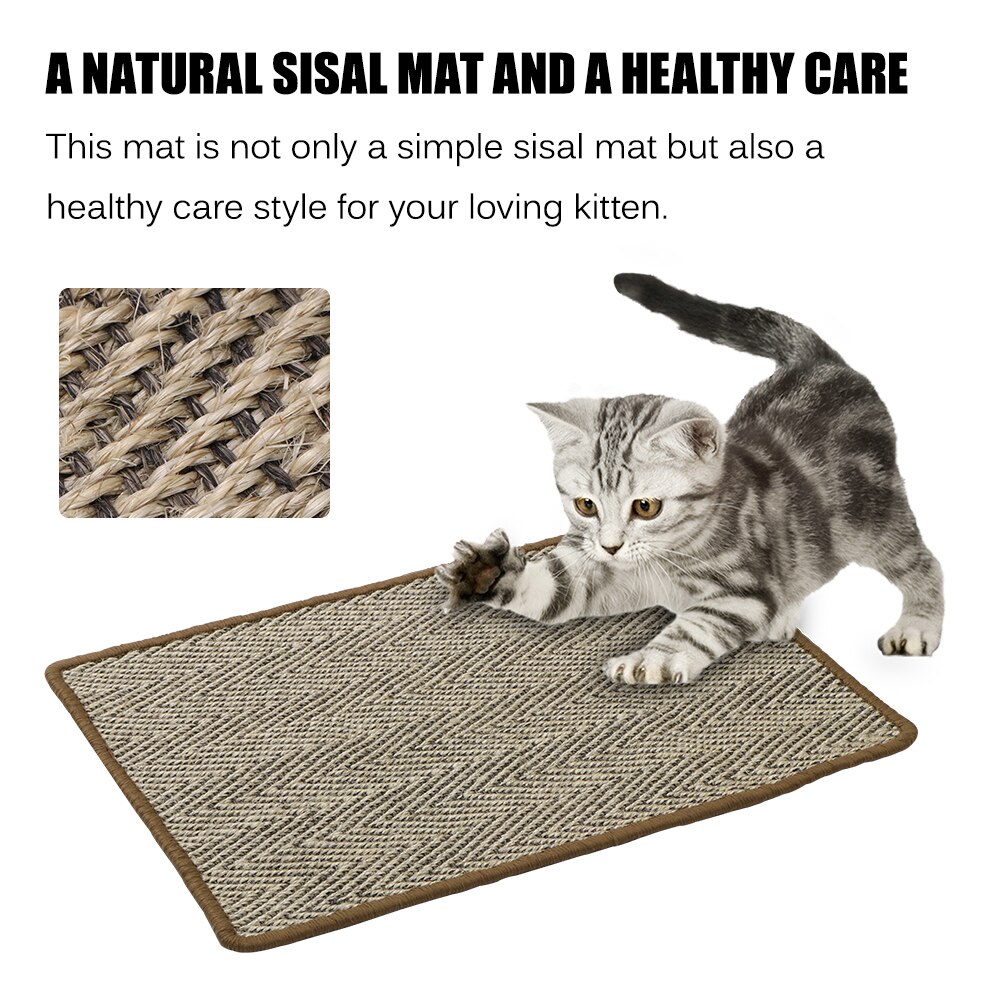 Cats Scratching Mat Natural Sisal Felt Durable Cat... – Grandado