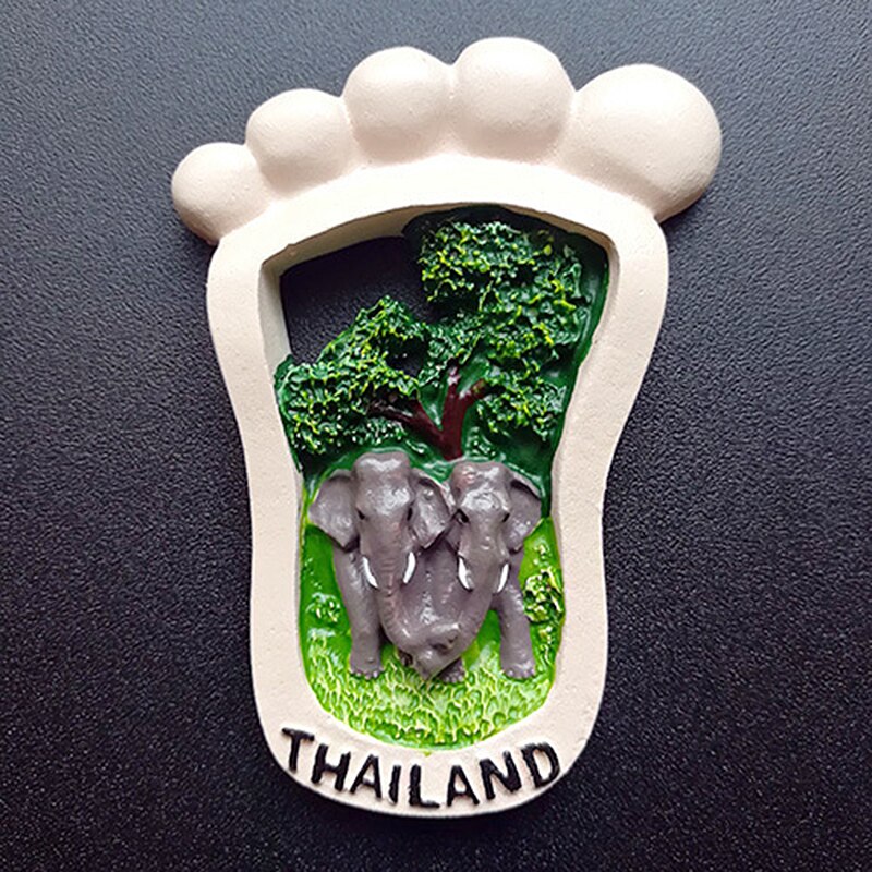 Thailand Elephant Resin Refrigerator Sticker Trave... – Grandado