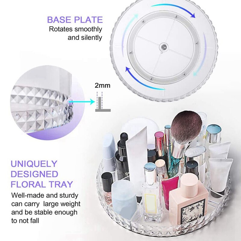 360 degree Adjustable Carousel Storage for Cosmeti... – Grandado