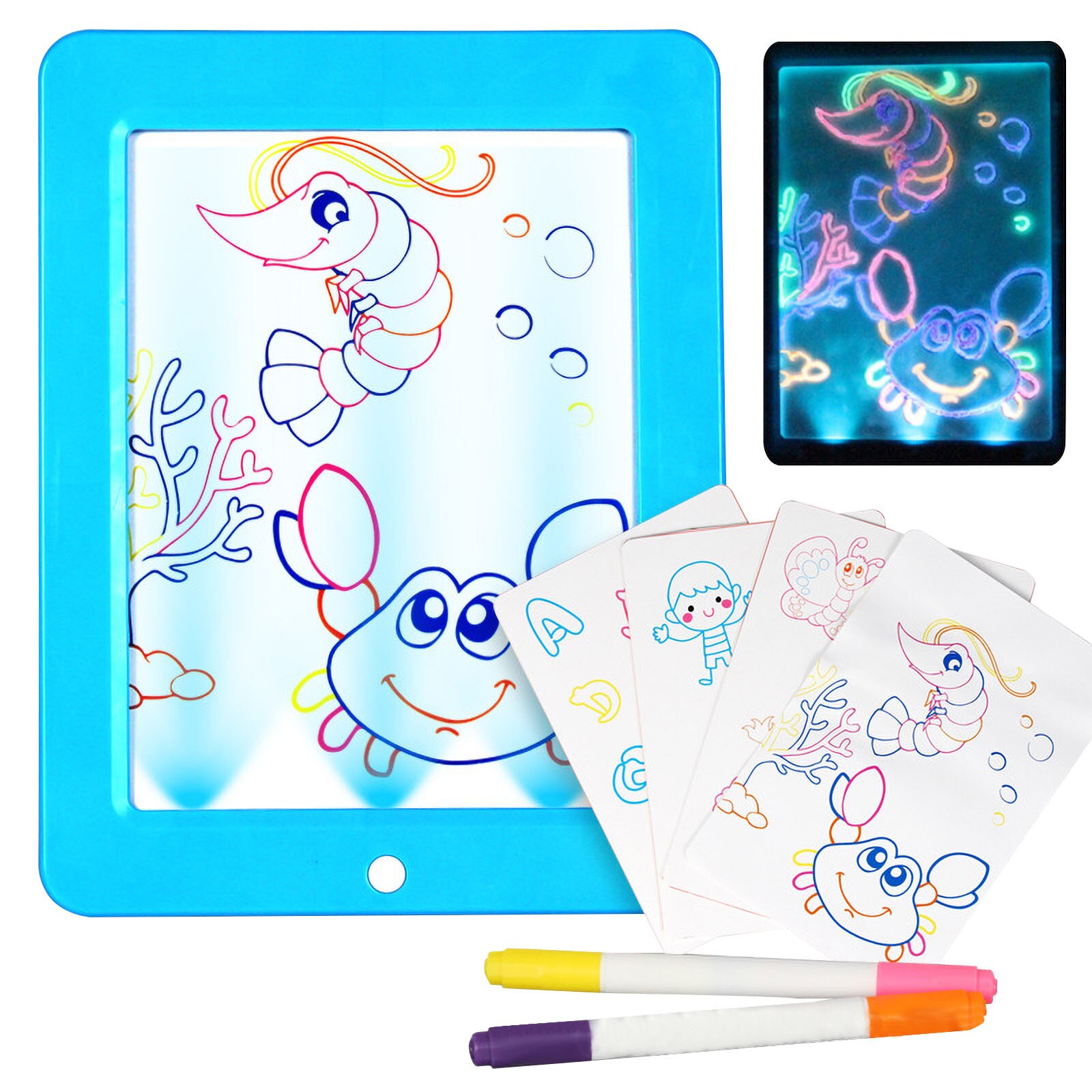 4# Children's Luminous Drawing Board Magic Pad Dra... – Vicedeal