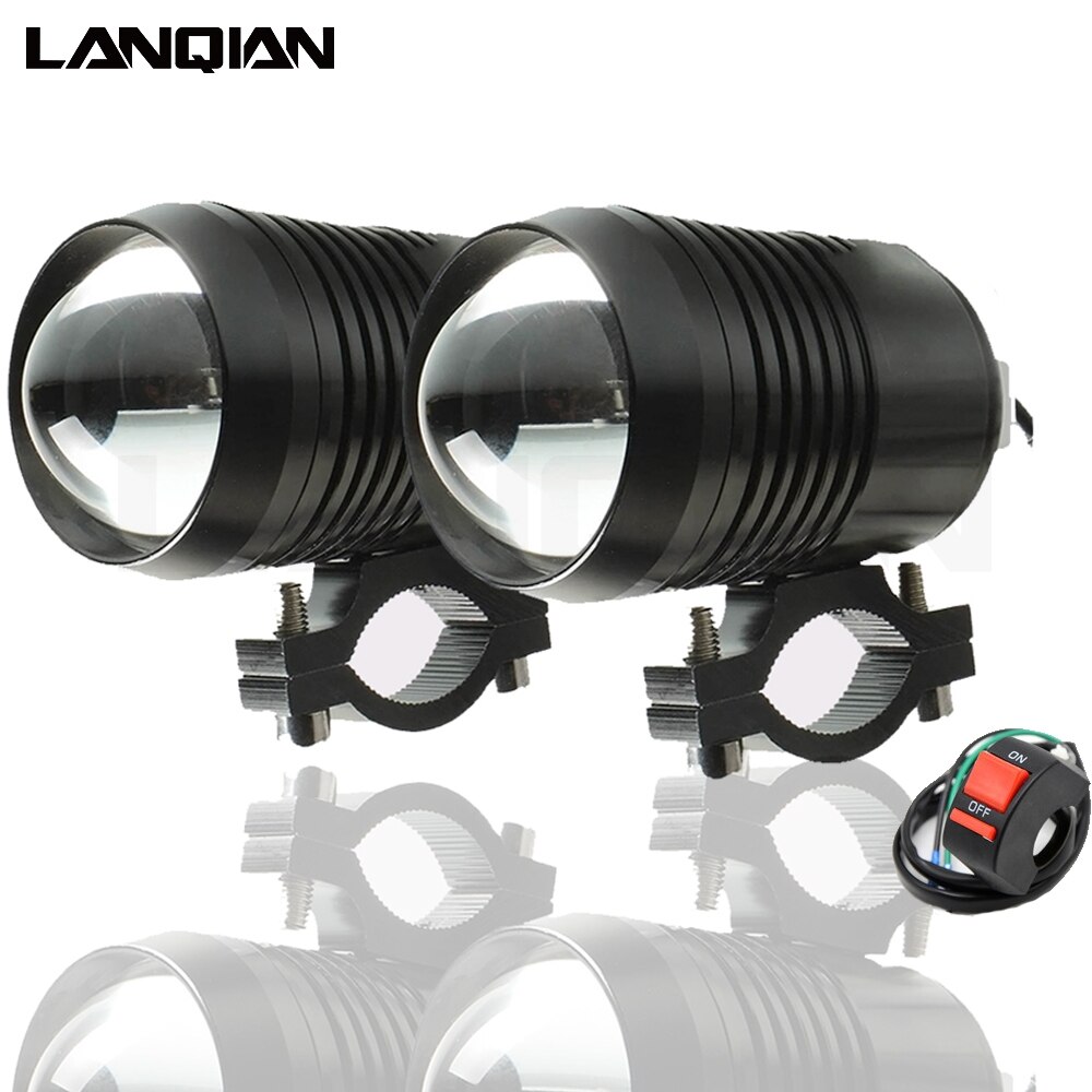 1 Pair Motorcycle Headlights Auxiliary Lamp U2 Led... – Grandado