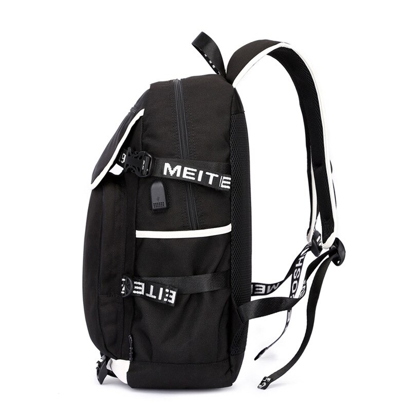 Canvas School Bag Student Packsack Zipper Teenager... – Grandado